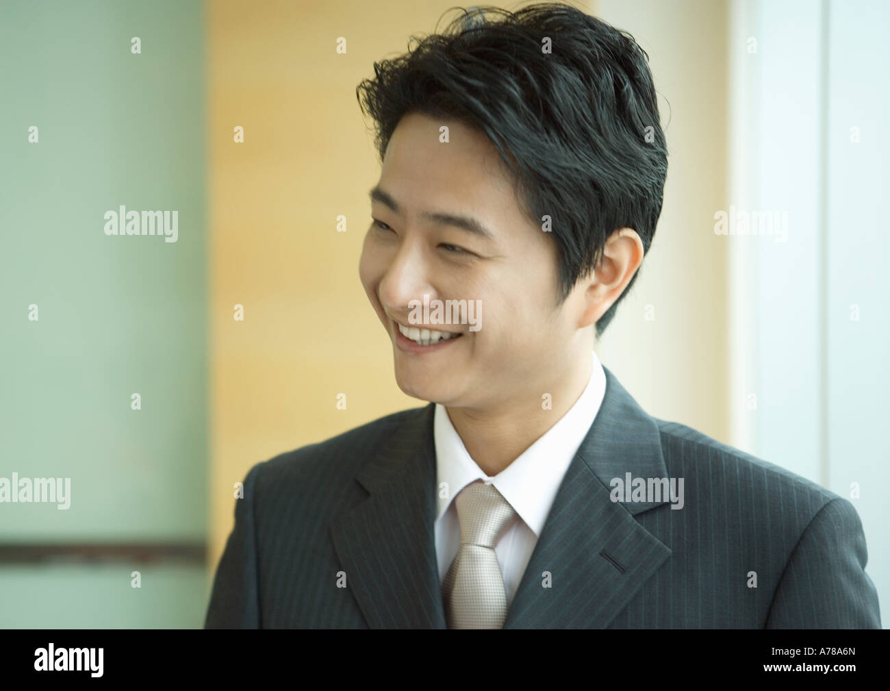 Businessman laughing, portrait Stock Photo - Alamy