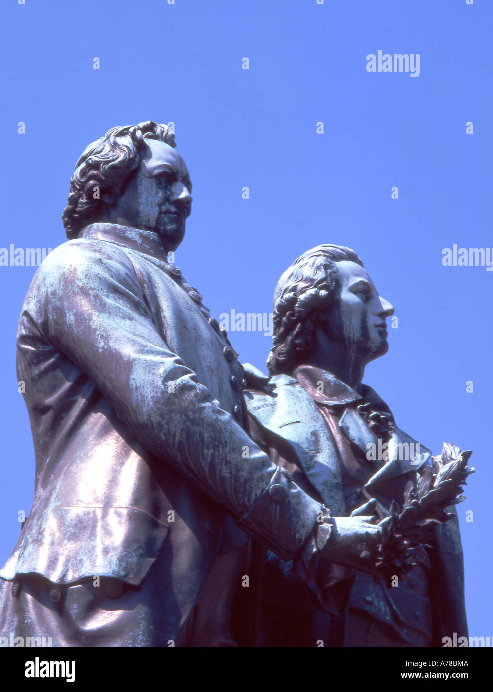 Germany Thuringia Weimar Goethe Schiller statue Stock Photo - Alamy