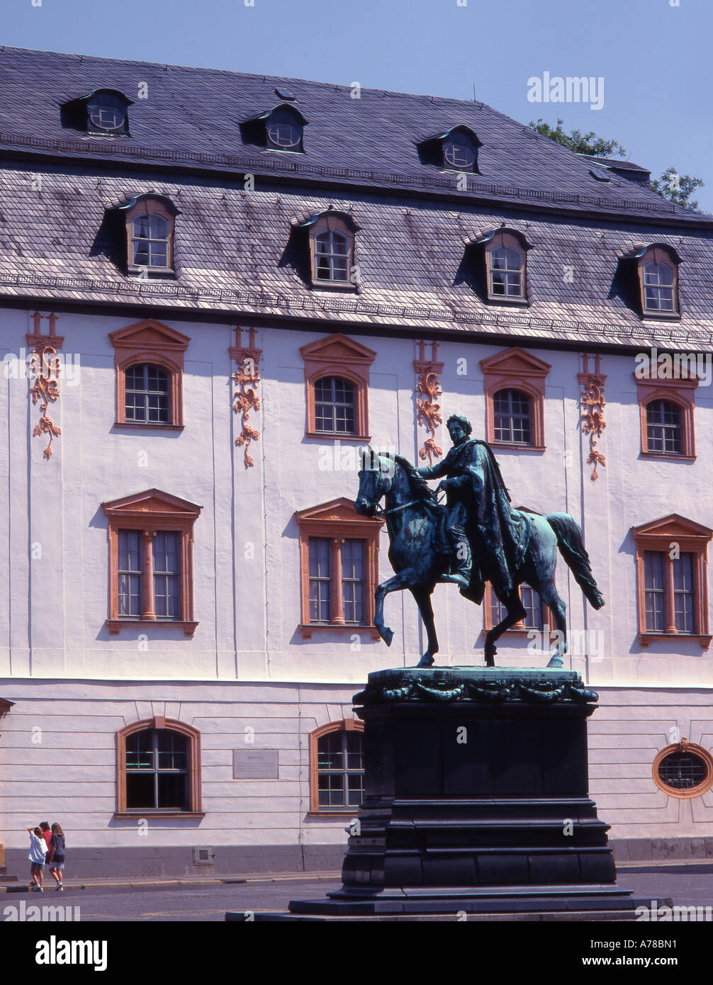Germany Thuringia Weimar Democracy Square Grand Duke Carl August statue ...