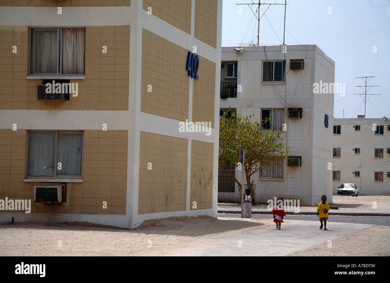 Manama Bahrain Apartment Block Children Outside Stock Photo - Alamy