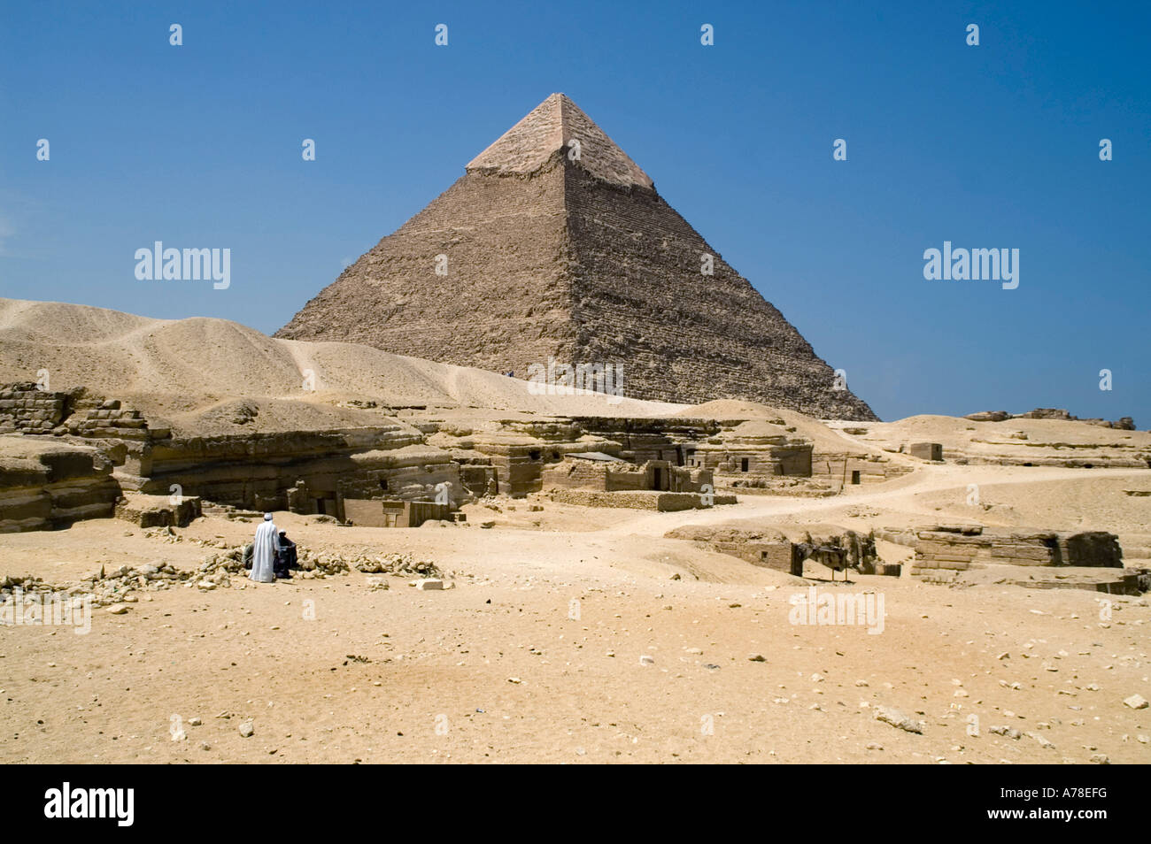 Pyramid of Khafre Chephren Giza Cairo Egypt Stock Photo - Alamy