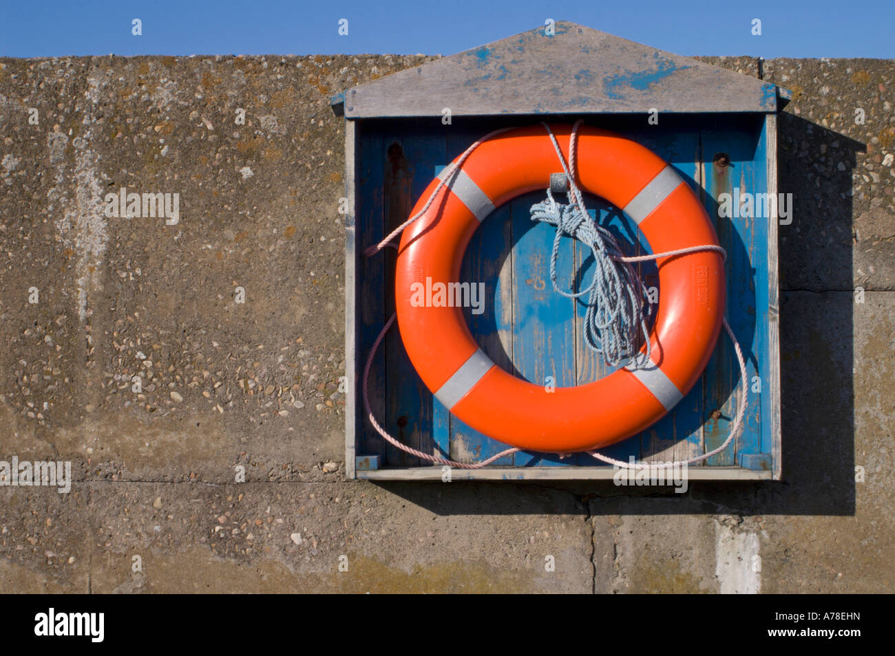 Life Belt at Sandend Stock Photo - Alamy