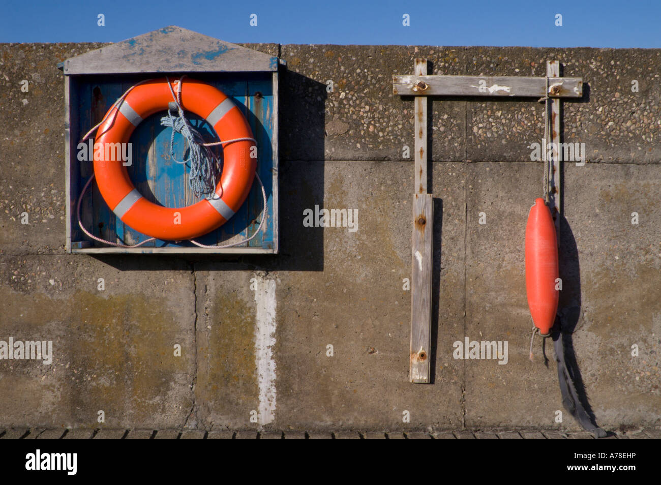Life Belt at Sandend Stock Photo - Alamy