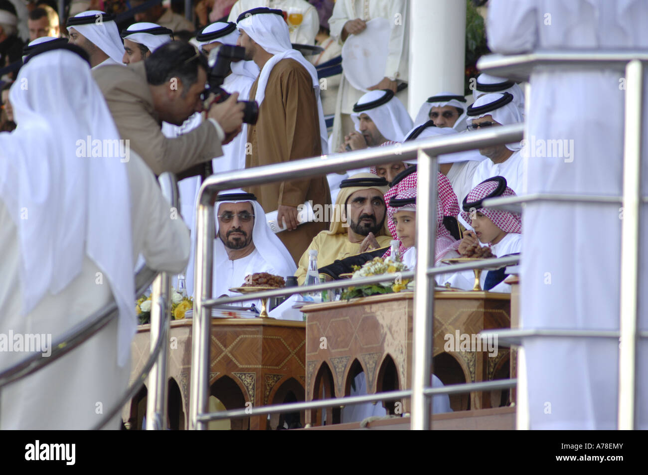 Sheikh Mohammed Ruler of Dubai at Dubai World cup race meeting Stock ...