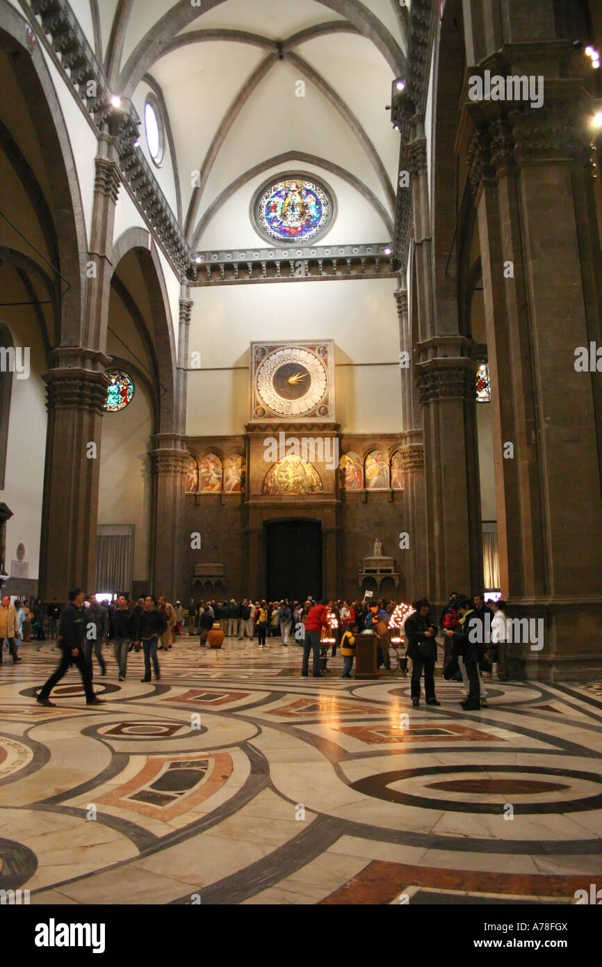 Interior view of the domo cathedral of Florence Stock Photo - Alamy