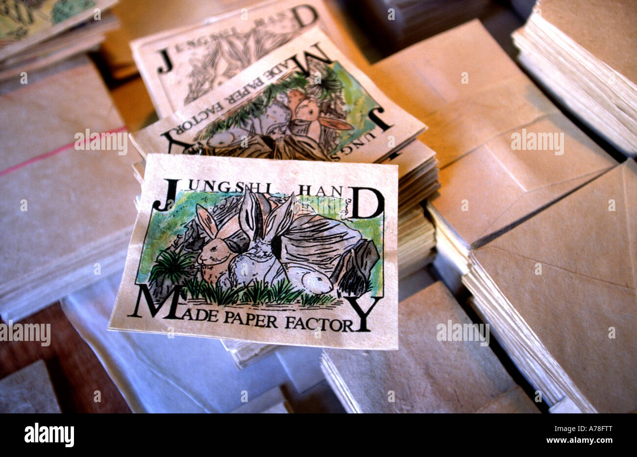 Bhutan Thimpu Crafts Jungshi paper factory products Stock Photo - Alamy