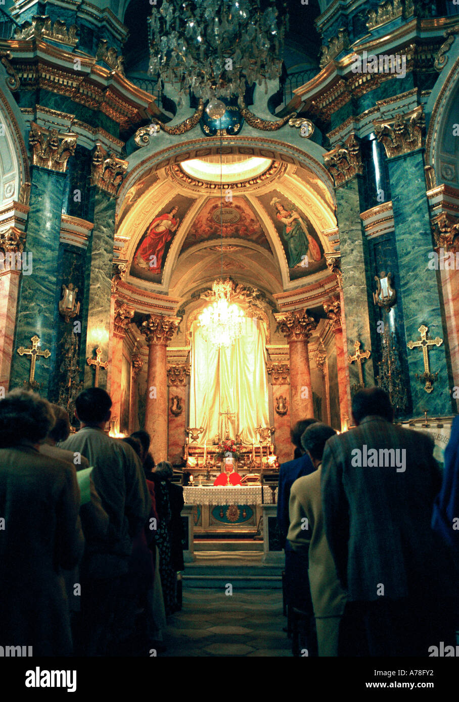 Nice Cote d'Azur France - Sunday mass at a Catholic church in Nice ...