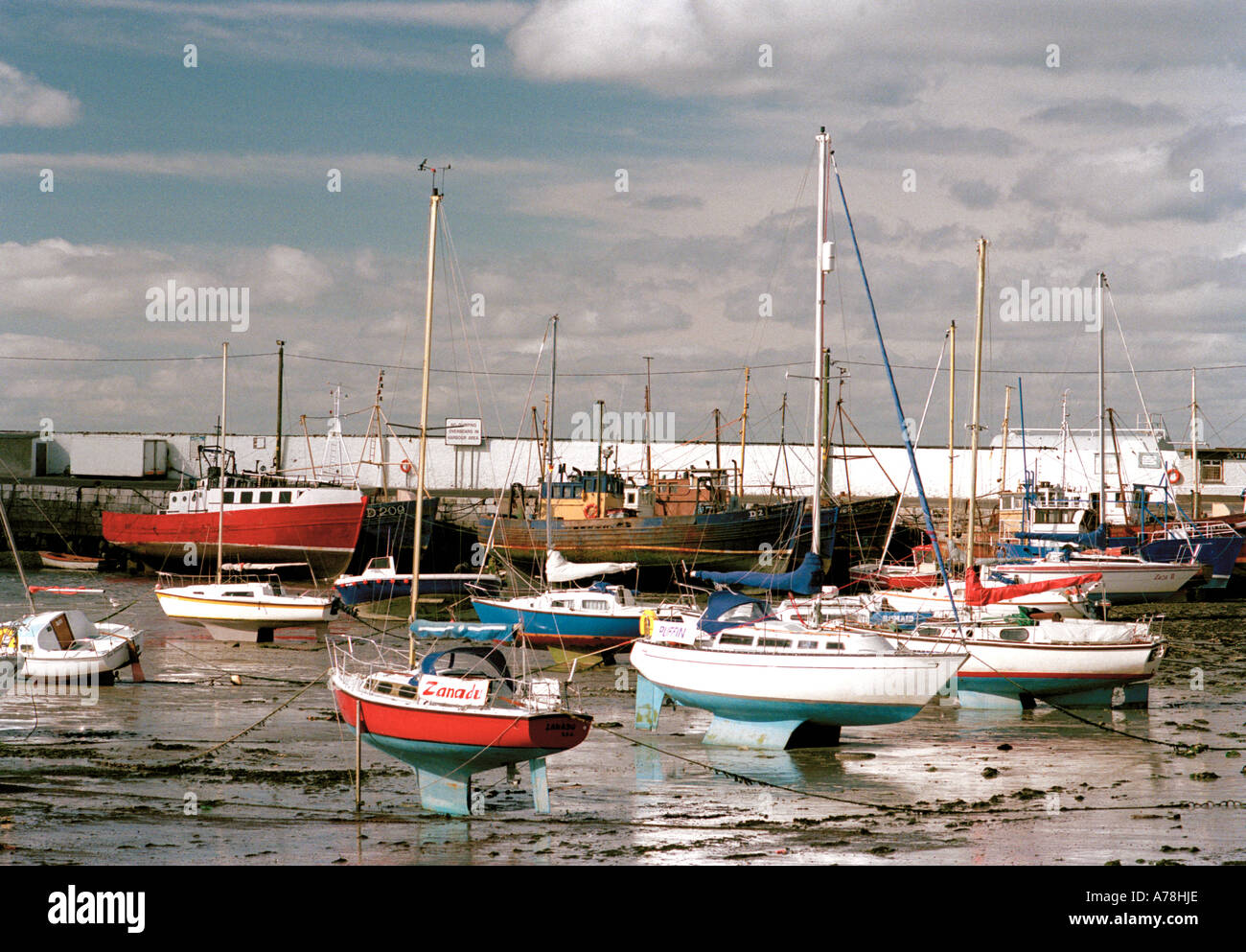 Harbour harbor tidal port skerries dublin ireland irish hi-res stock ...
