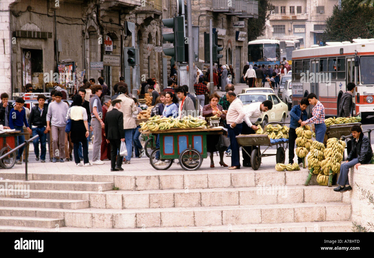Fruit stalls in a busy area of Jerusalem, Israel Stock Photo - Alamy