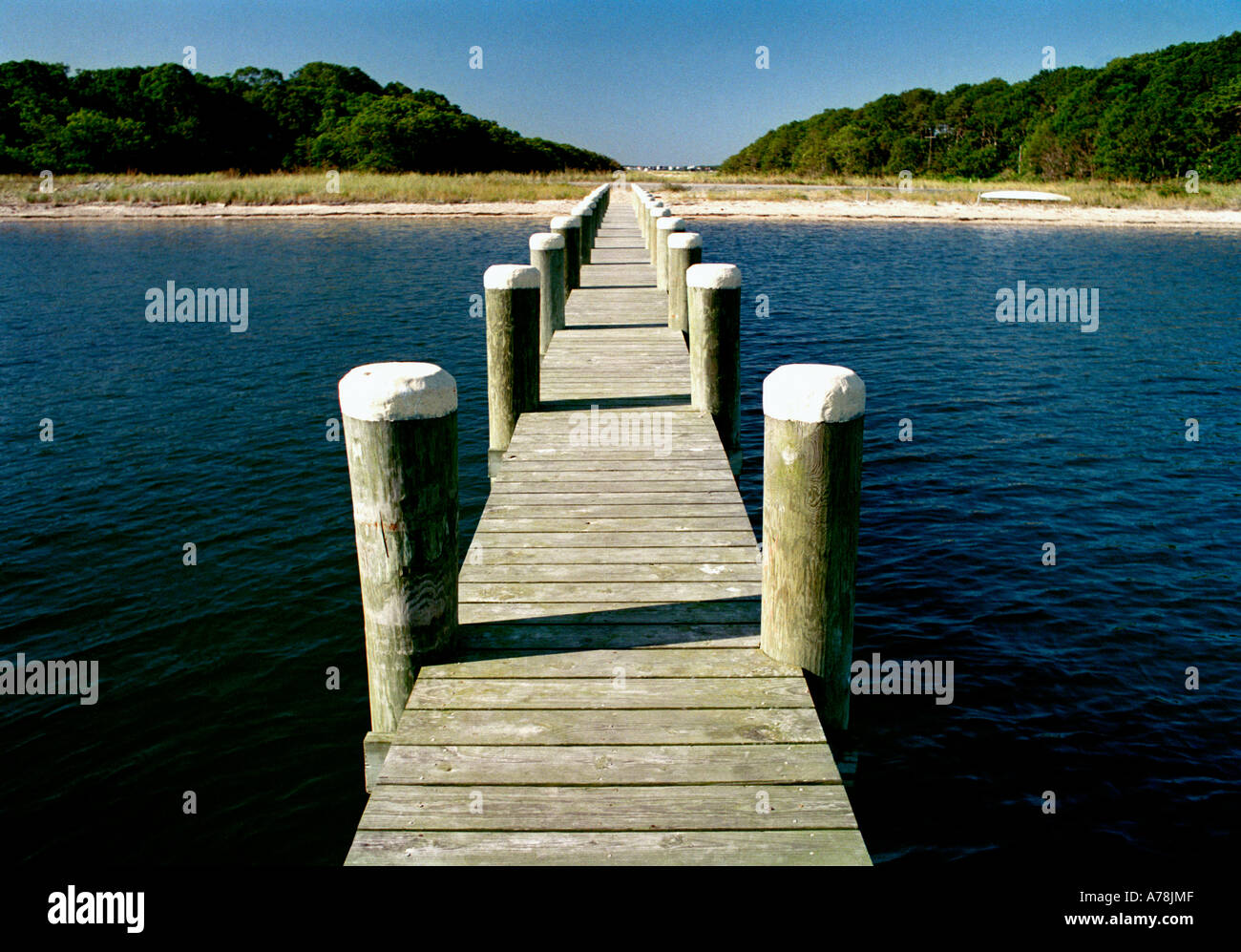 Jetty pier sea cape cod massachusetts mooring mass hi-res stock ...