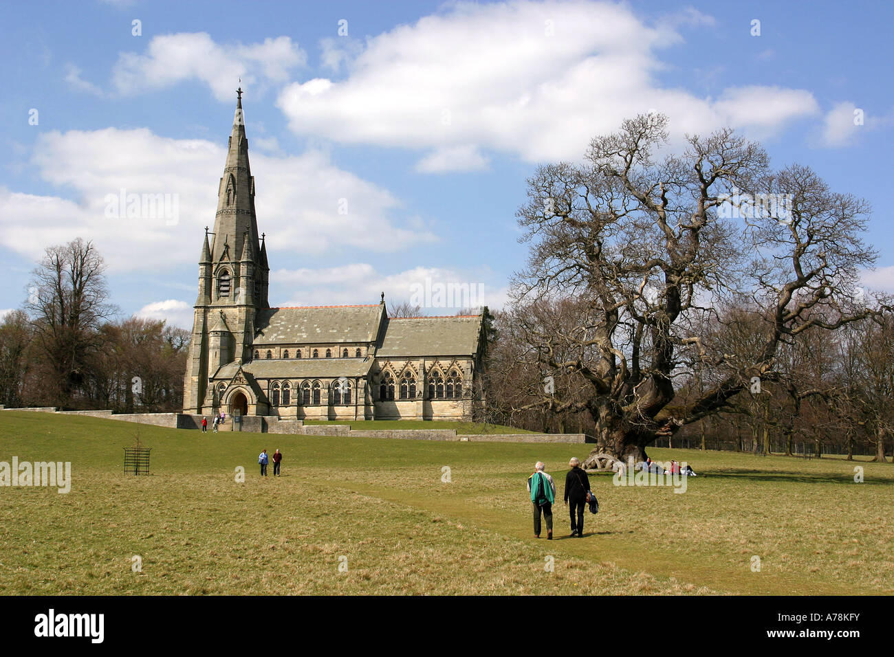 UK Yorkshire Ripon Studley Royal St Marys Church Stock Photo - Alamy
