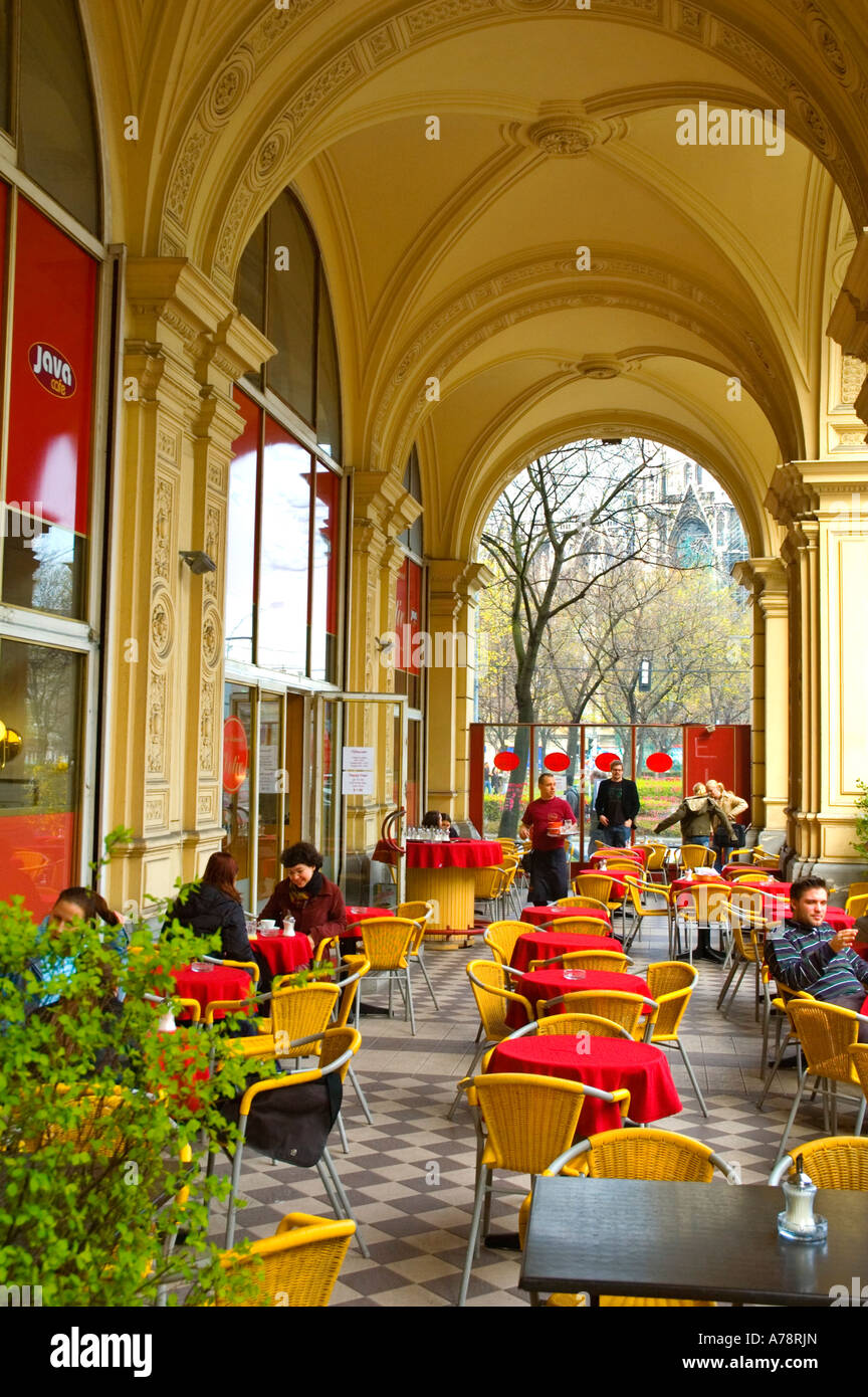 Terrace of a cafe near University in central Vienna Austria EU Stock ...