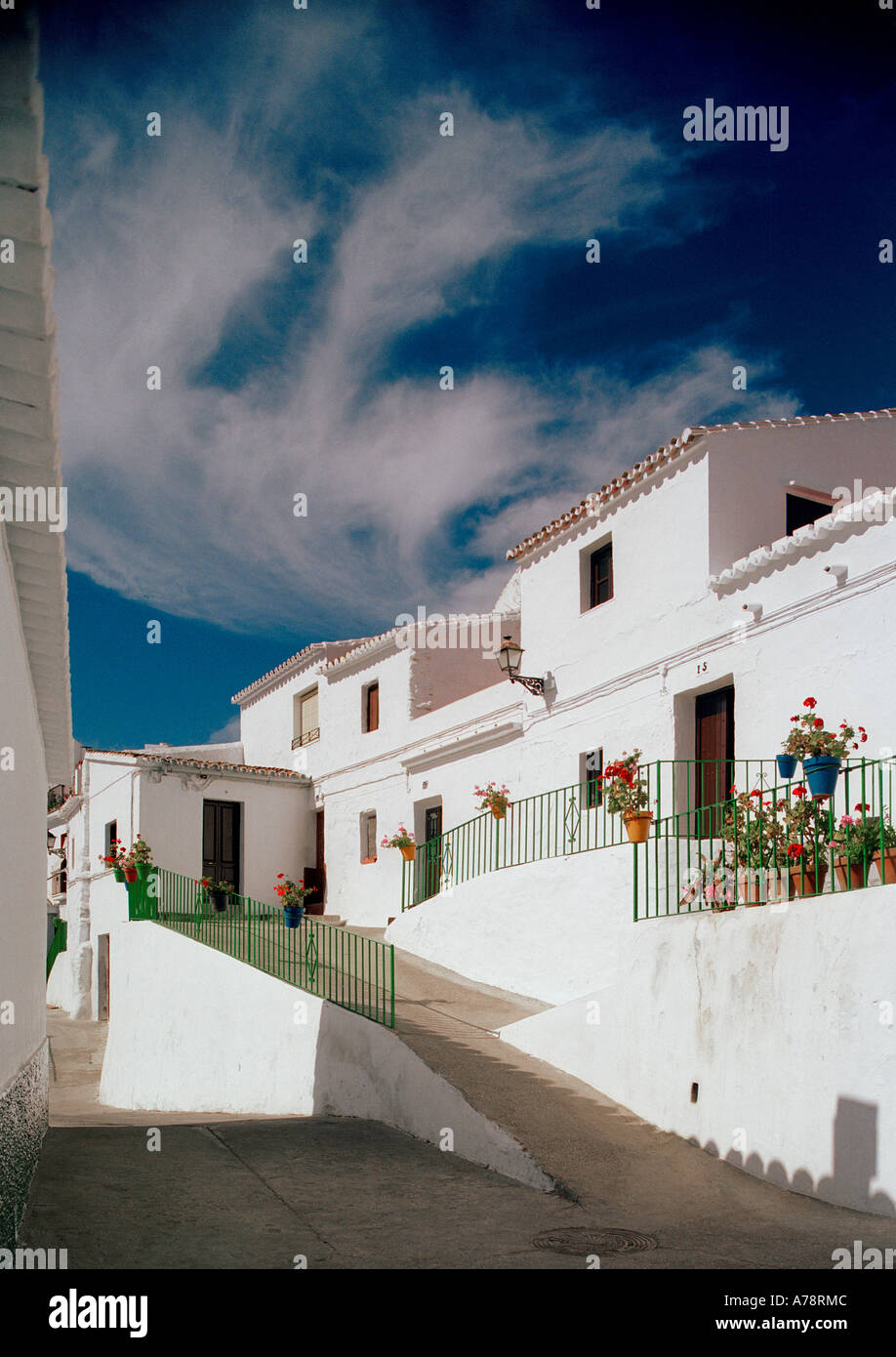 White street in torrox pueblo hi-res stock photography and images - Alamy