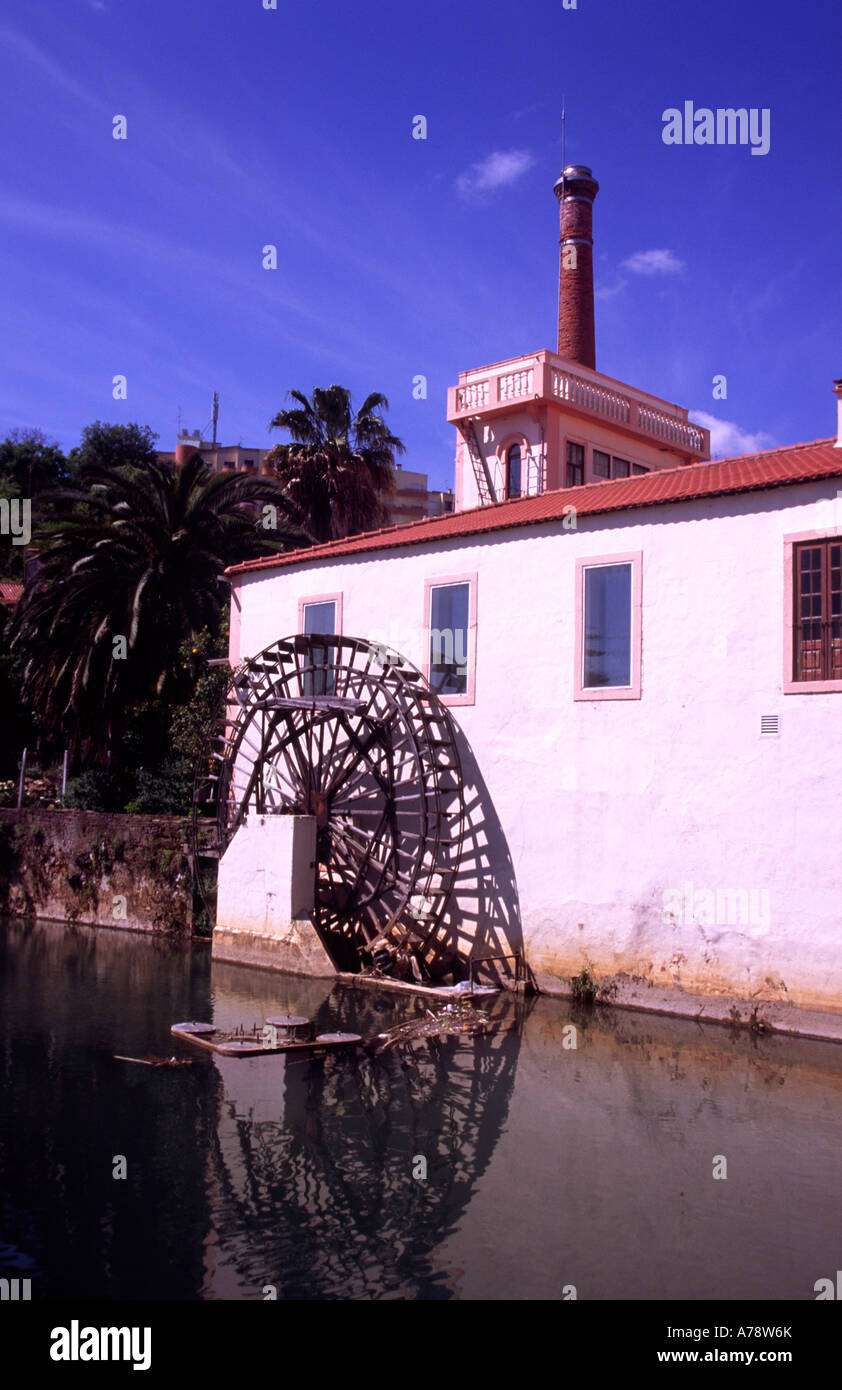 Waterwheel on the Almonda river Torres Novas Portugal Stock Photo - Alamy