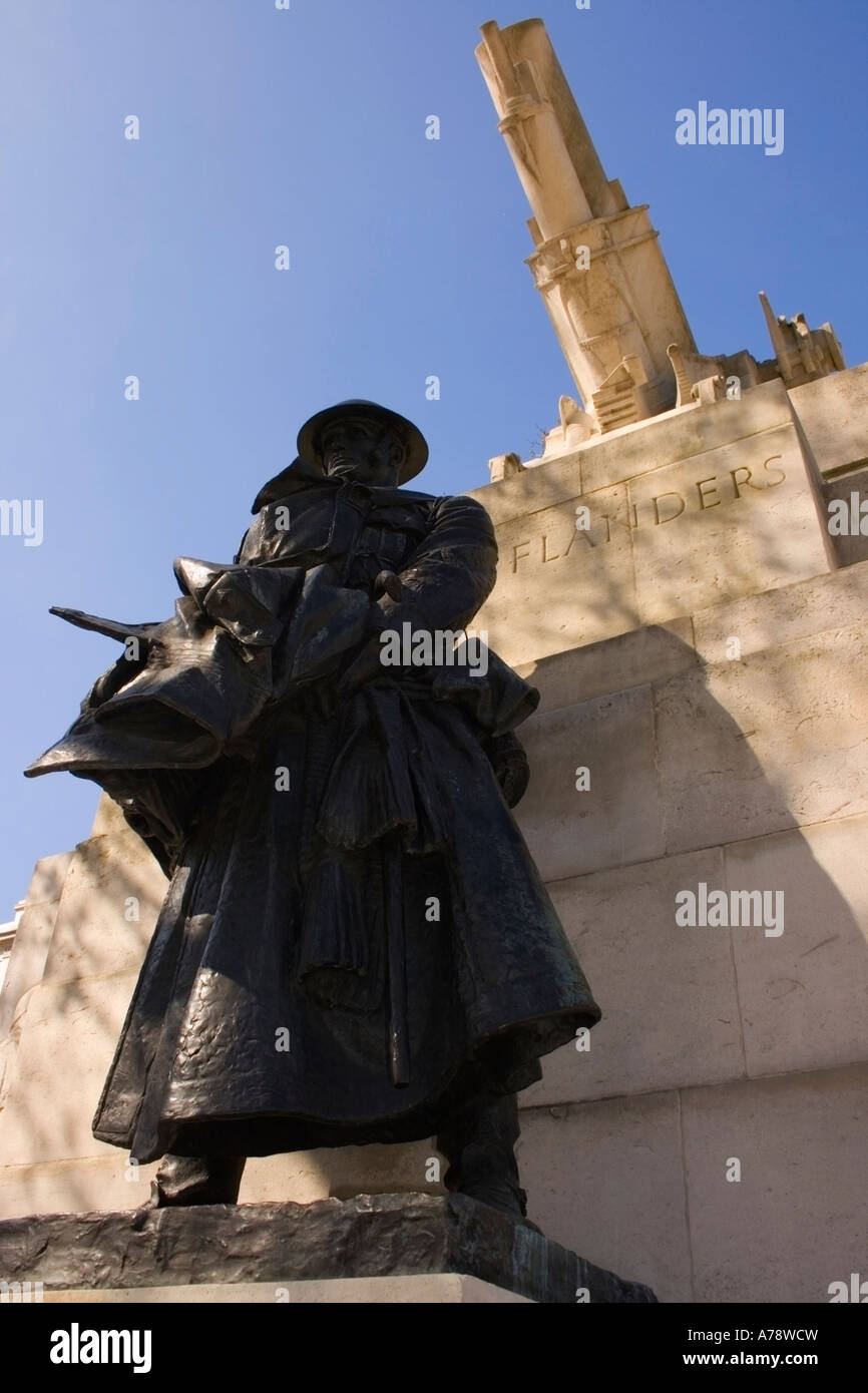 ARTILLERY REGIMENT MEMORIAL, showing one of several military sculptures ...
