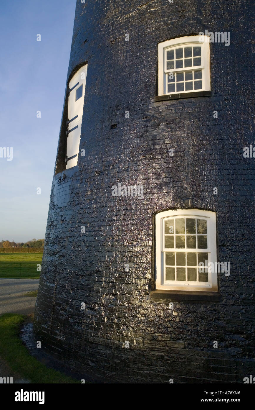 The old windmill at Pakenham in Suffolk, England, side detail Stock ...