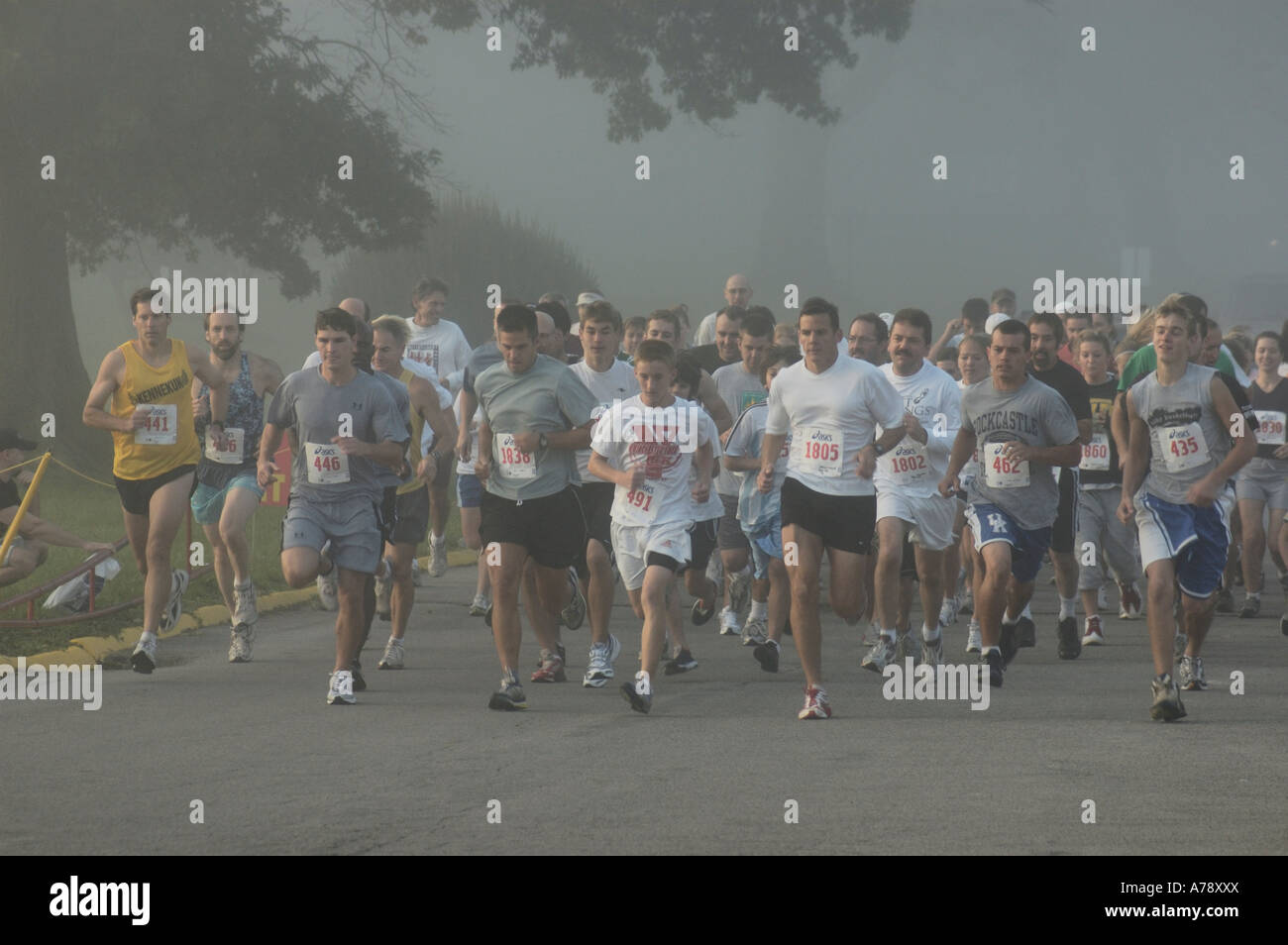 Group of runners in 5K race Stock Photo - Alamy