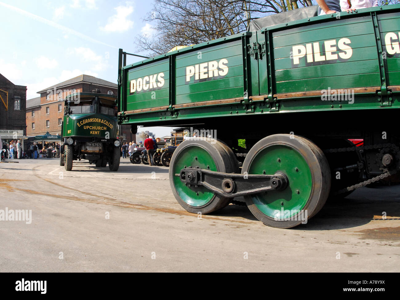 steam lorries solid tire tyre Stock Photo - Alamy