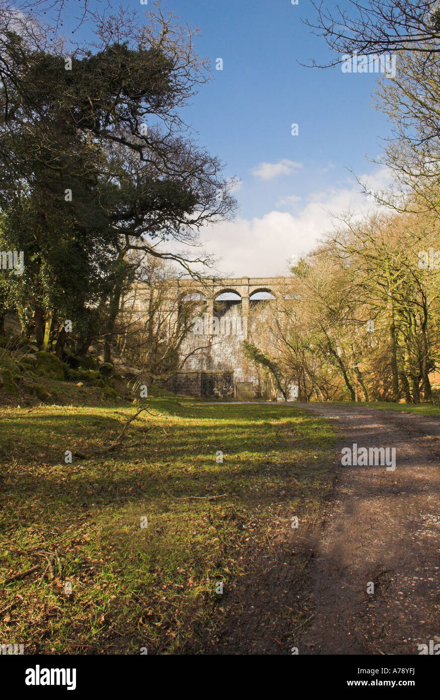 Burrator reservoir waterfall hi-res stock photography and images - Alamy