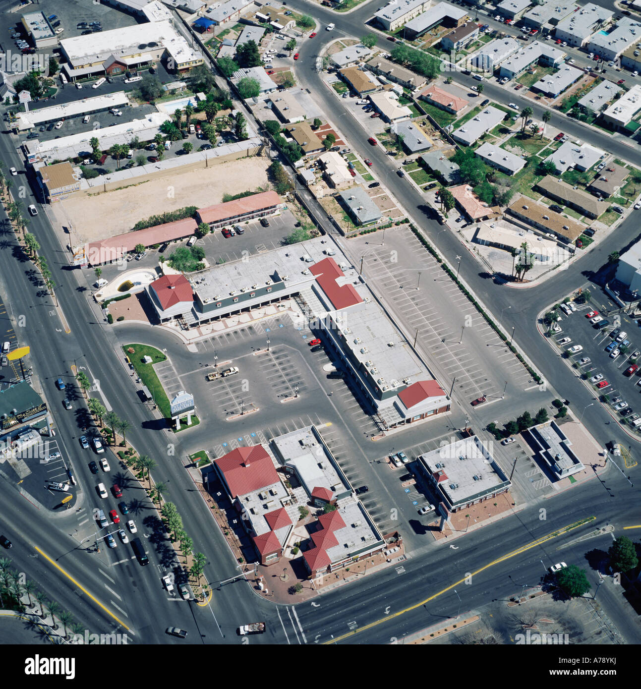 Aerial view of a town Stock Photo - Alamy