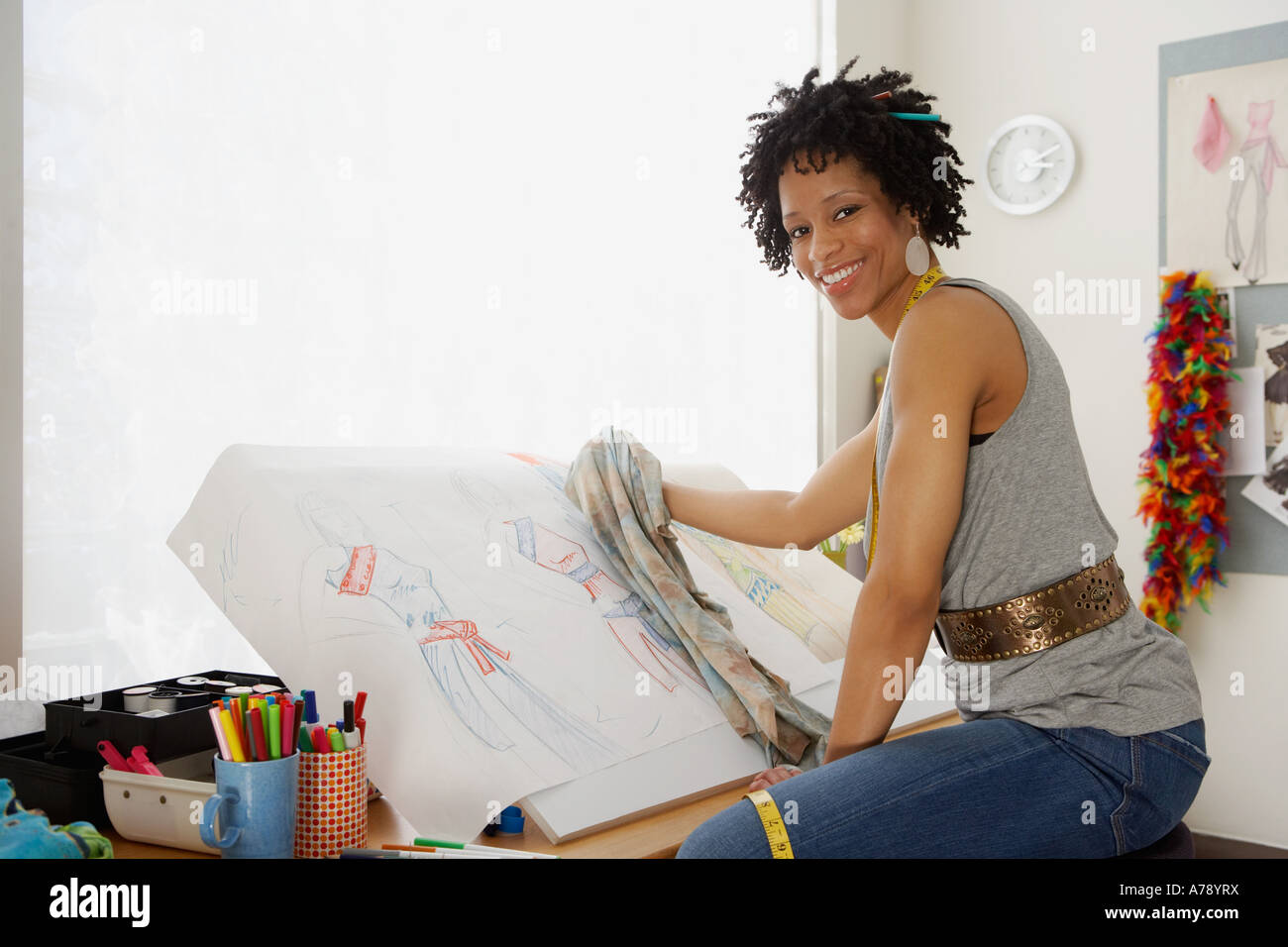 Fashion designer at work Stock Photo - Alamy