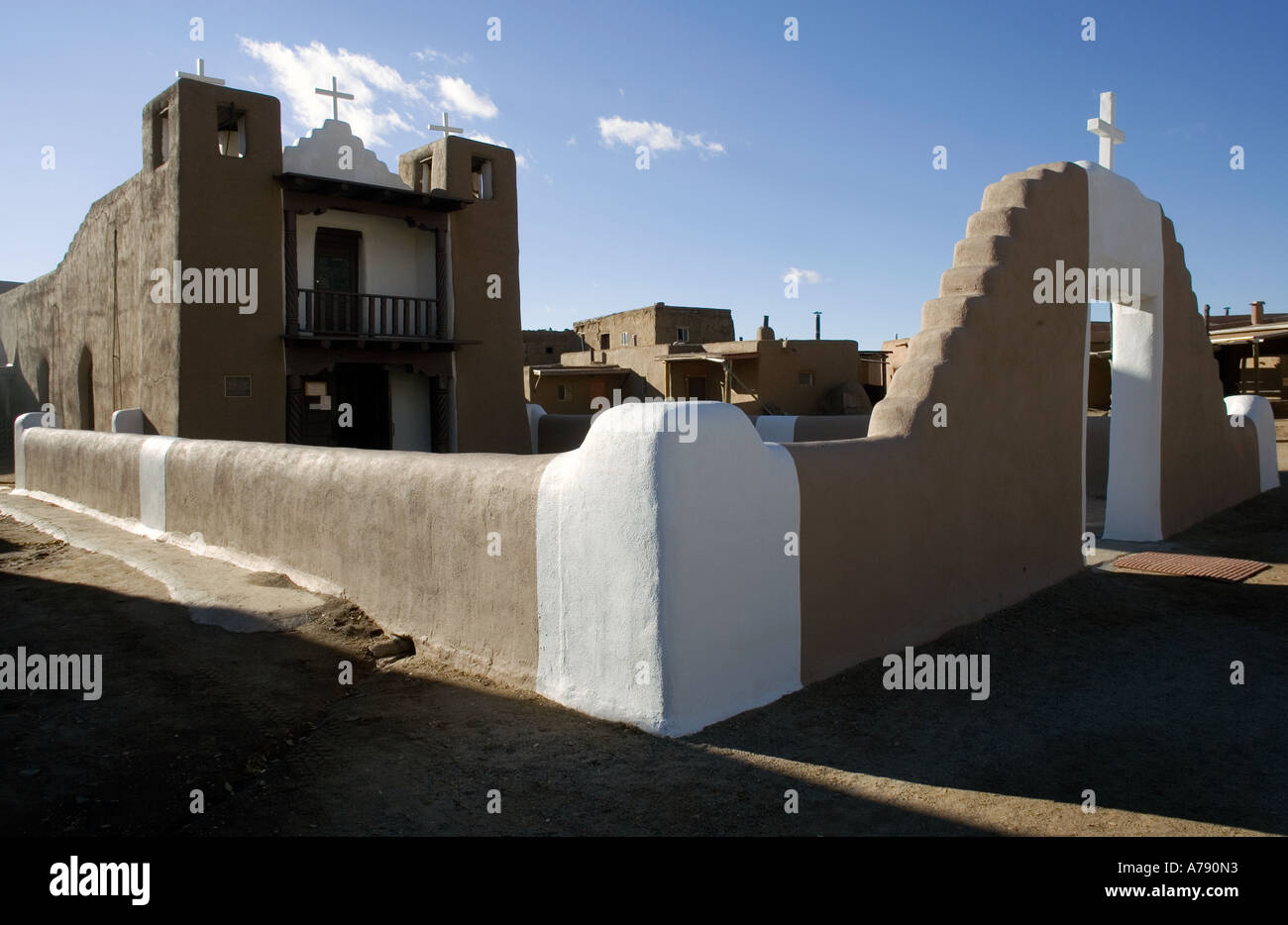 San Geronimo or St Jerome catholic church in Taos Pueblo Stock Photo ...