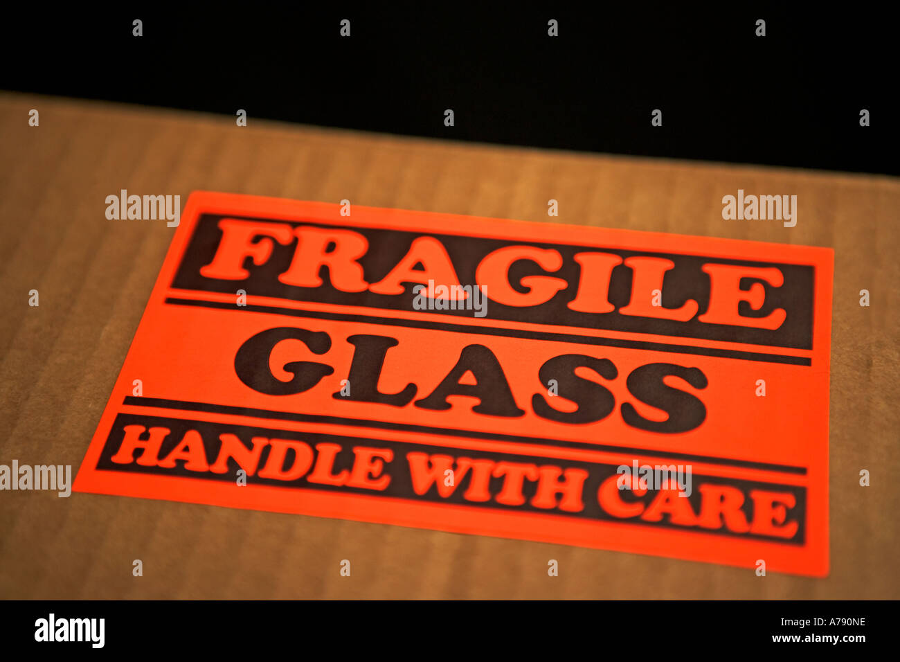 FRAGILE, GLASS SIGN Stock Photo - Alamy
