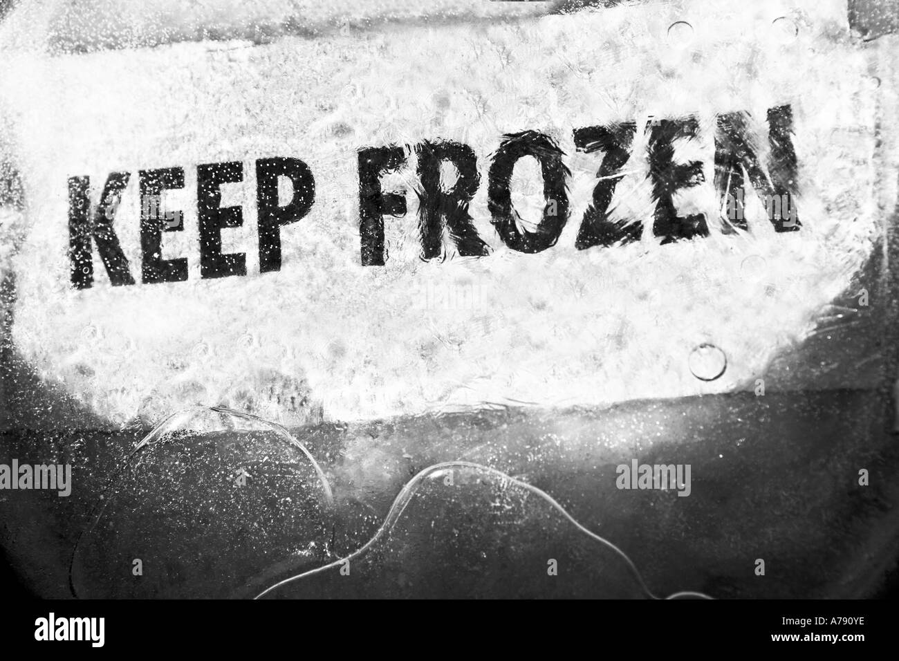 KEEP FROZEN SIGN Stock Photo - Alamy