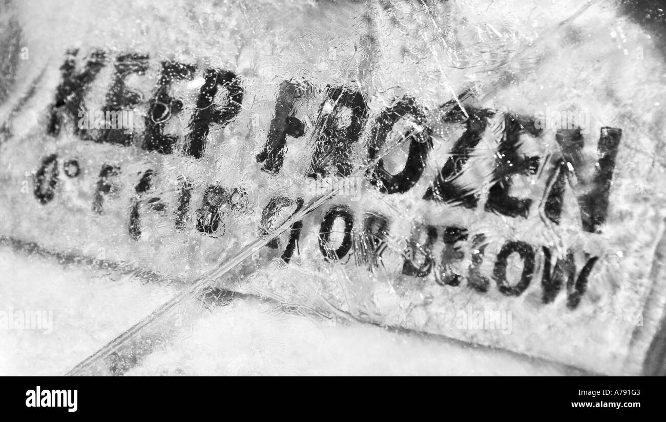 Keep frozen sign Black and White Stock Photos & Images - Alamy