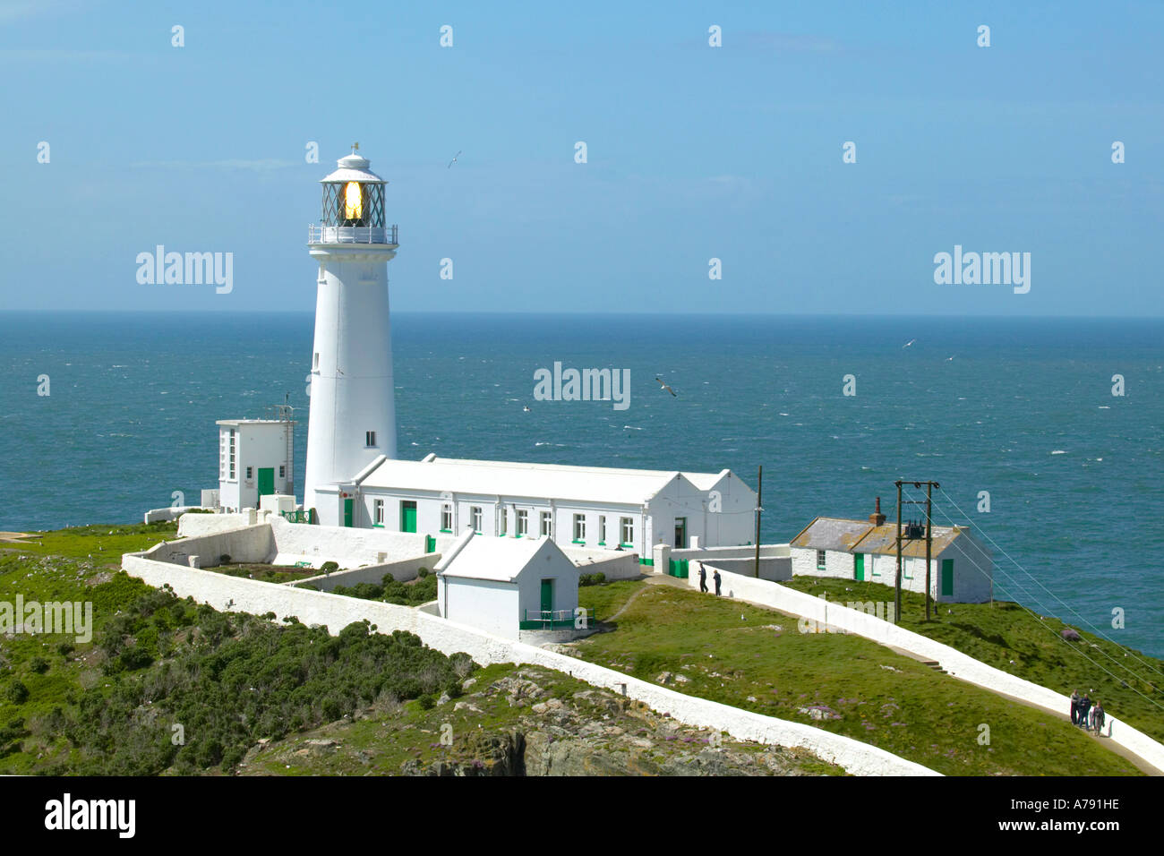 South Stack lighthouse on Holy Island, Anglesey, North Wales, UK Stock ...