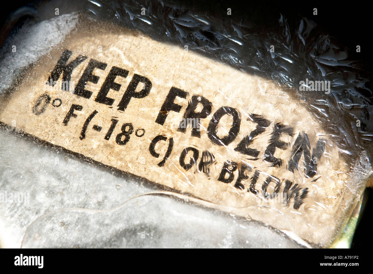 KEEP FROZEN SIGN Stock Photo - Alamy