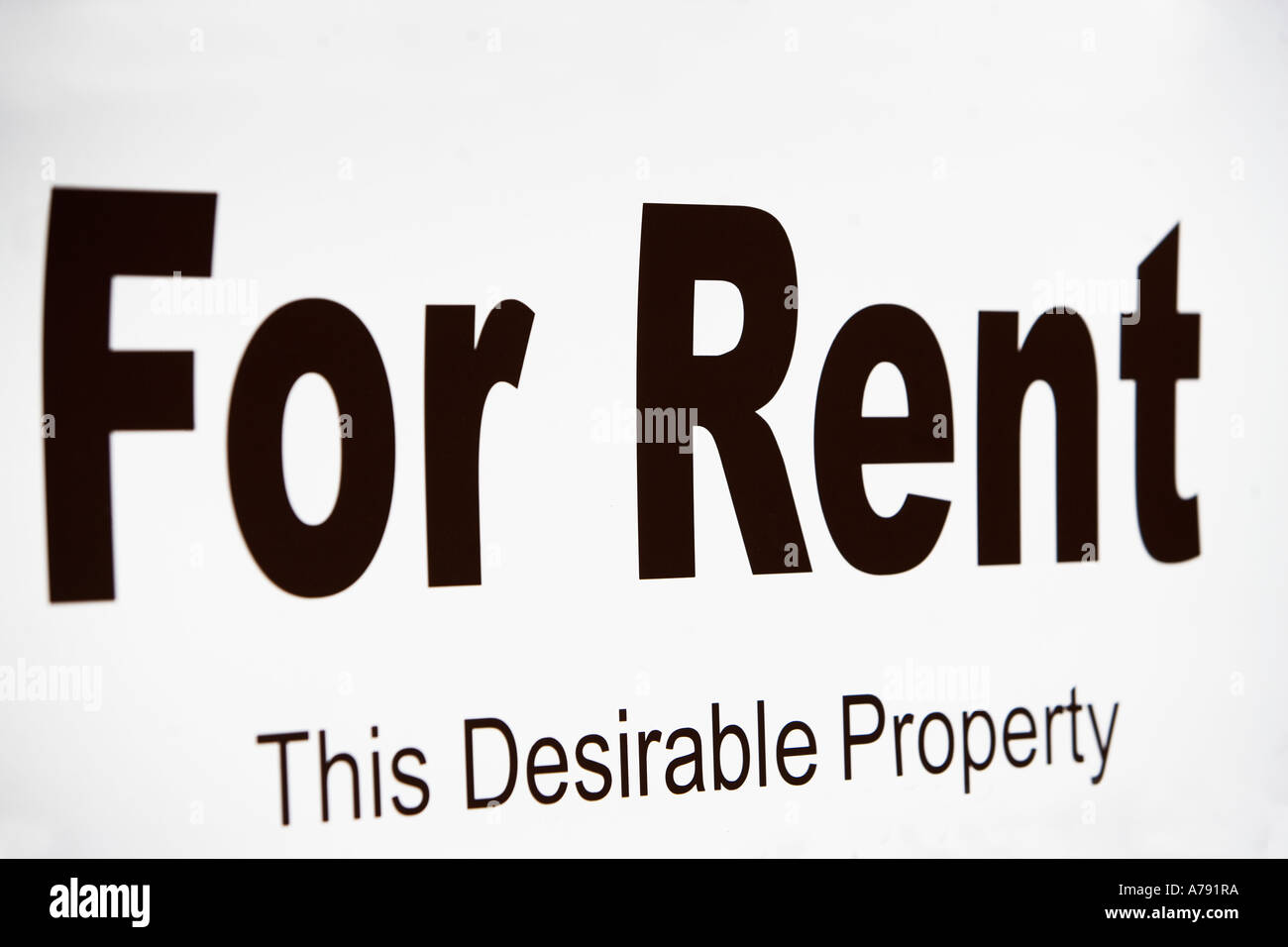 FOR RENT SIGN Stock Photo - Alamy