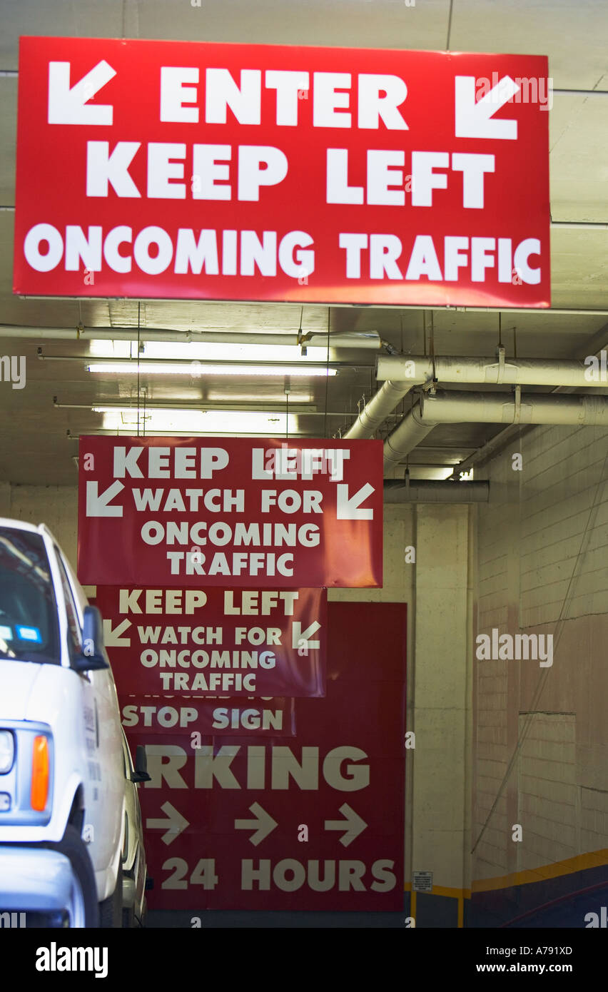ENTER SIGN, KEEP LEFT Stock Photo - Alamy