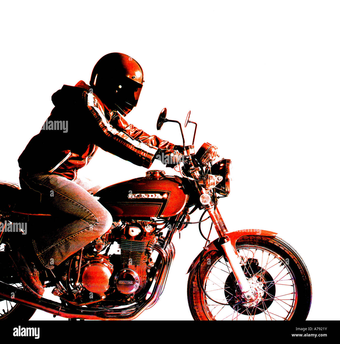 Honda rider street bikw Stock Photo - Alamy