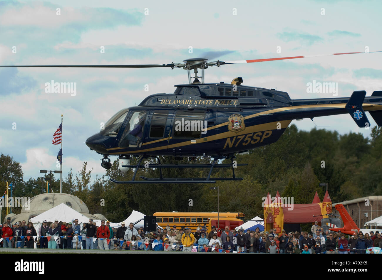 Bell 407 Police Helicopter Stock Photo - Alamy