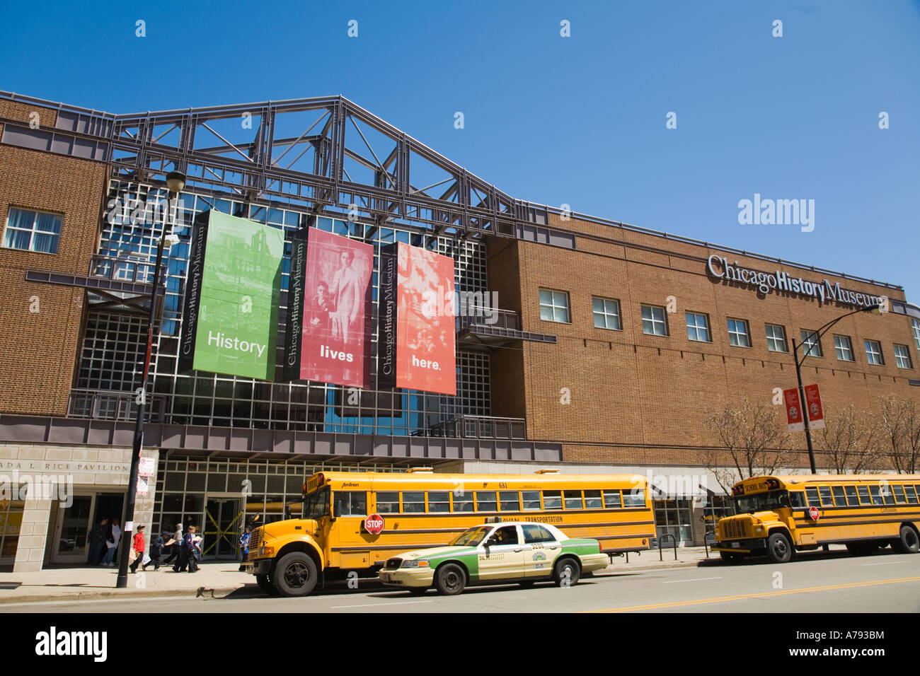 CHICAGO Illinois Exterior of Chicago Historical Society museum in Old ...