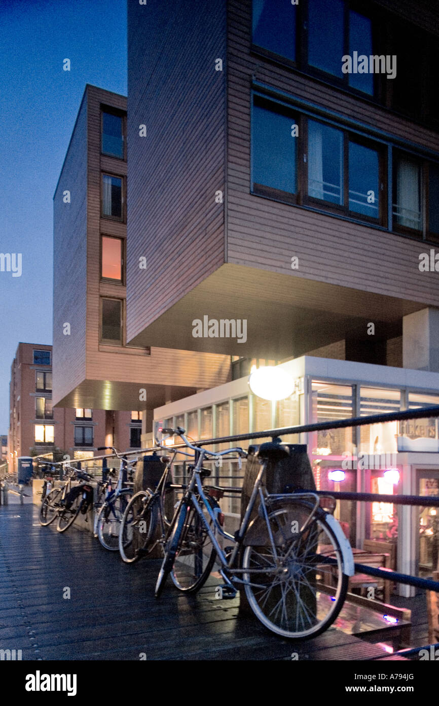westerdok area in amsterdam with silodam building apartments and ...