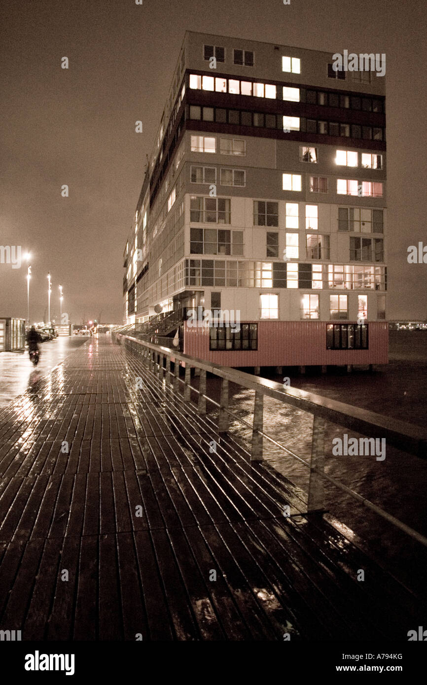 westerdok area in amsterdam with silodam building apartments and ...