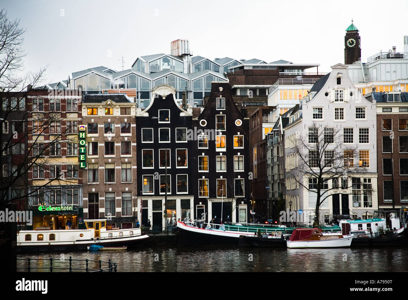 Amsterdam canal house stair netherlands hi-res stock photography and ...