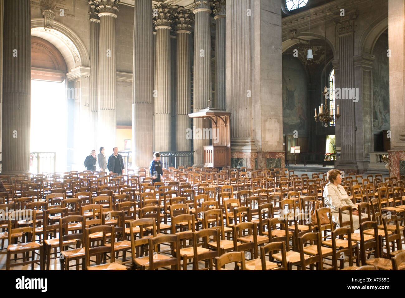 interior of saint sulpice church in paris Stock Photo - Alamy