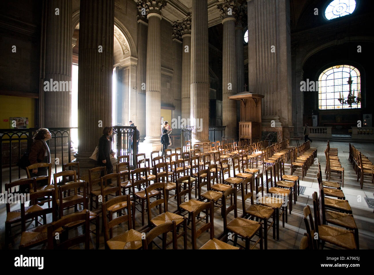 interior of saint sulpice church in paris Stock Photo - Alamy