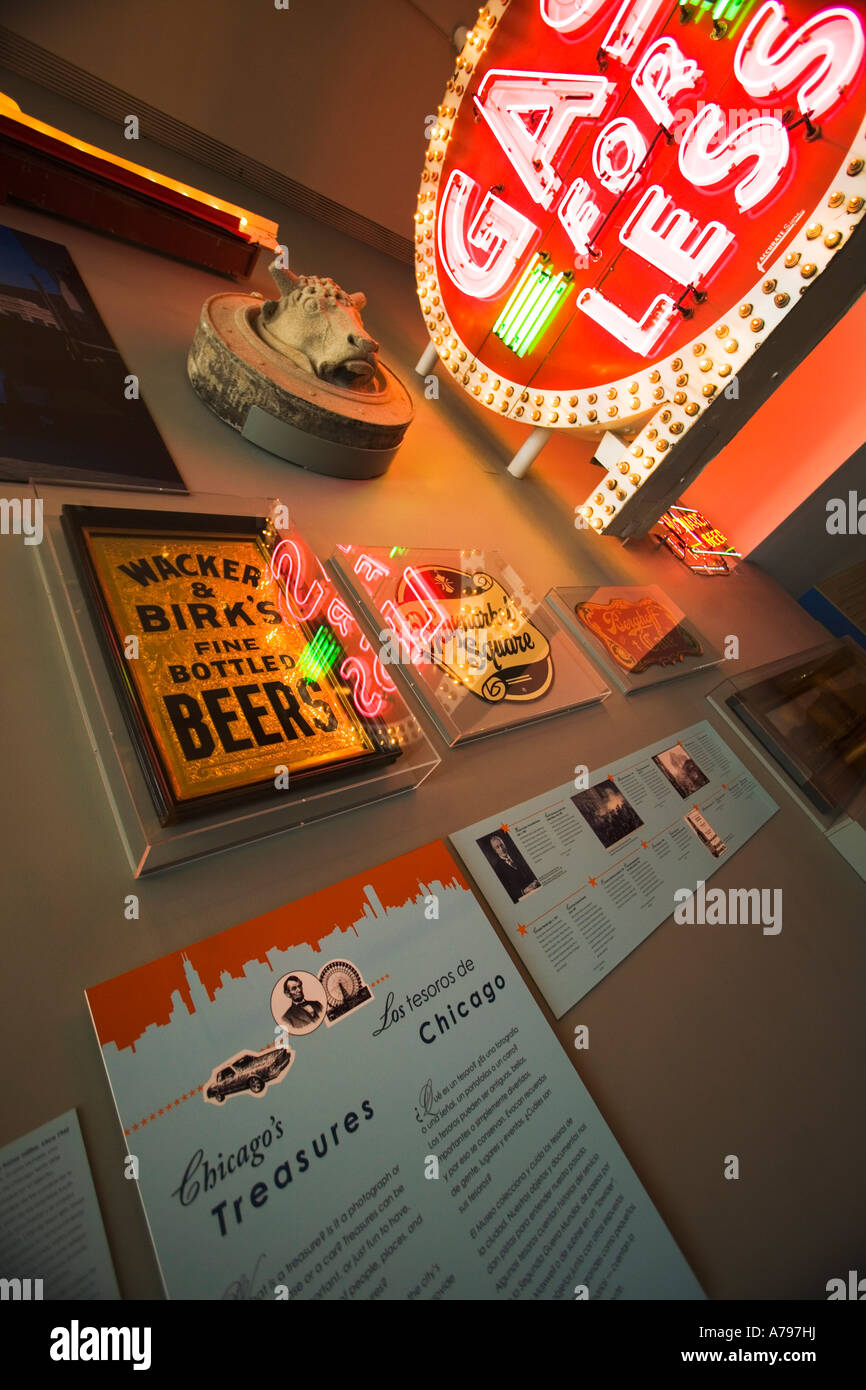 CHICAGO Illinois Interior of Chicago Historical Society museum Gas for ...