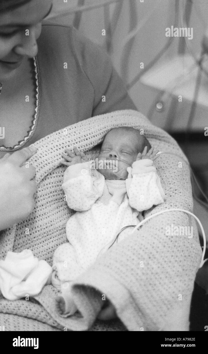 Premature newborn care Black and White Stock Photos & Images - Alamy