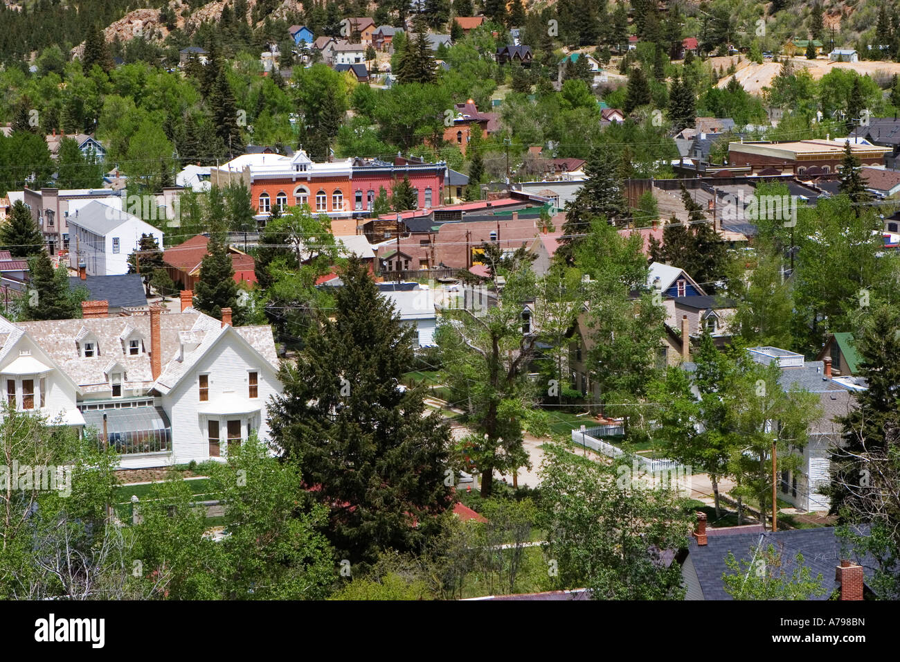 Aerial view georgetown colorado georgetown hi-res stock photography and ...