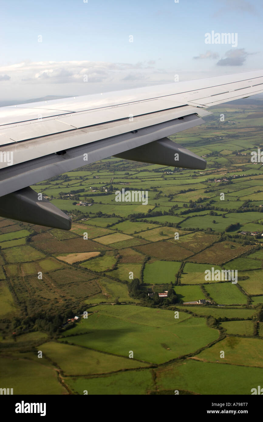 Aerial view of landscape fields and hedgerows from the air Stock Photo ...