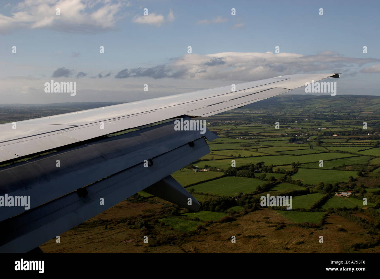 Aerial view of landscape fields and hedgerows from the air Stock Photo ...