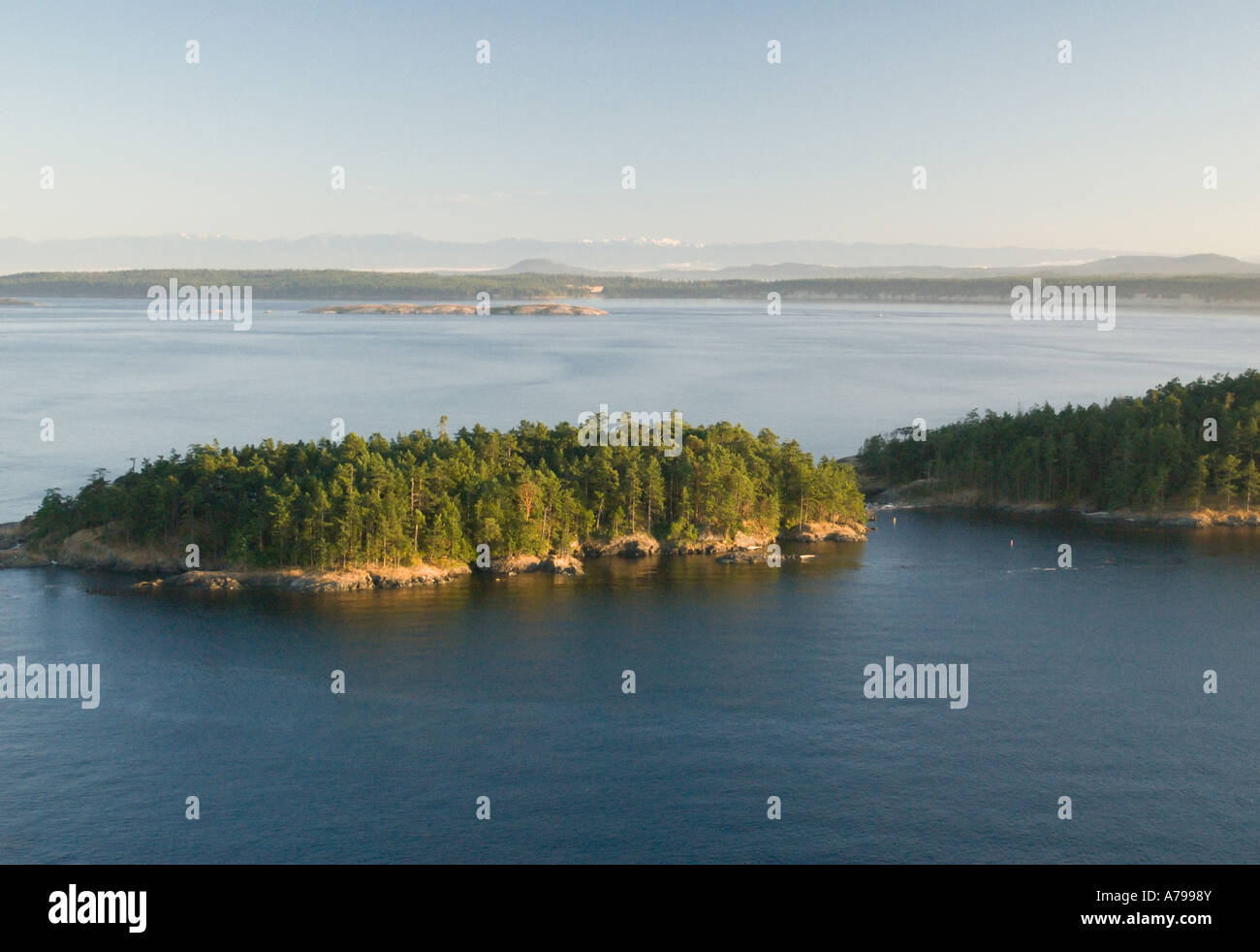 Aerial photo of Isle de Lis aka Rum Island in Gulf Islands National ...