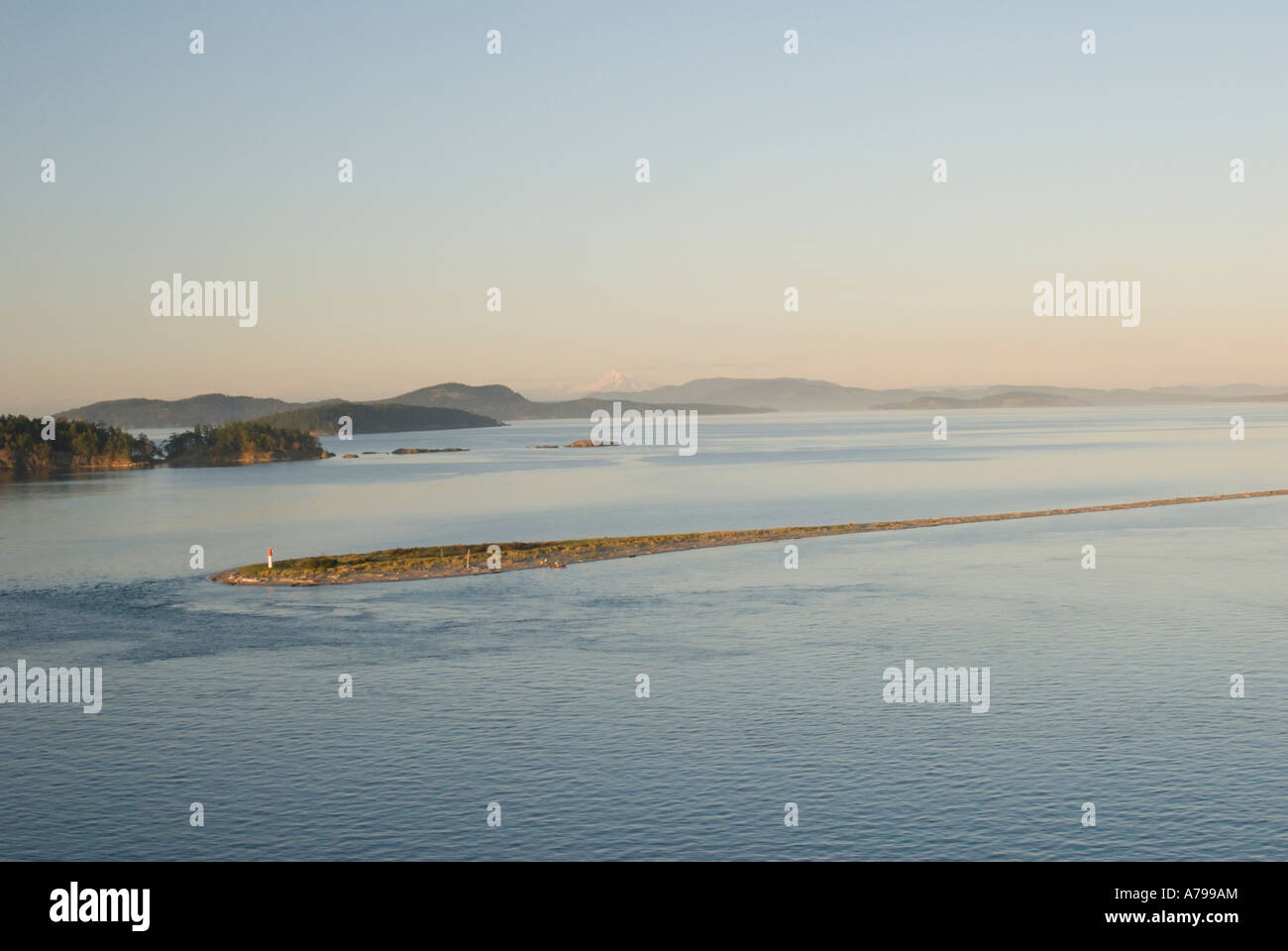 Aerial photograph of Sidney Spit on Sidney Island in Gulf Islands ...