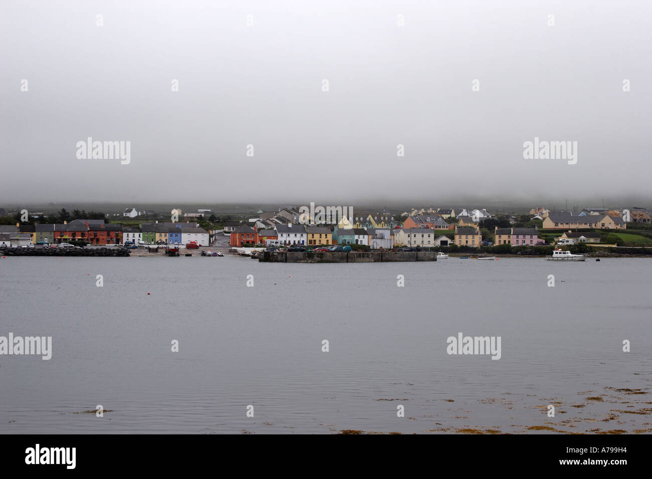 Portmagee or an Caladh in misty weather Stock Photo - Alamy