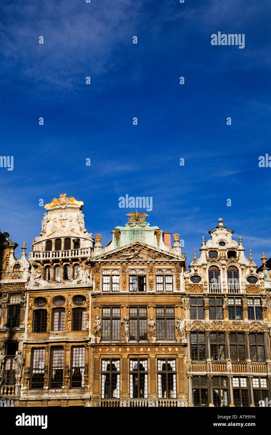 Flemish architecture in The Grand Place Brussels including Le Cornet on ...
